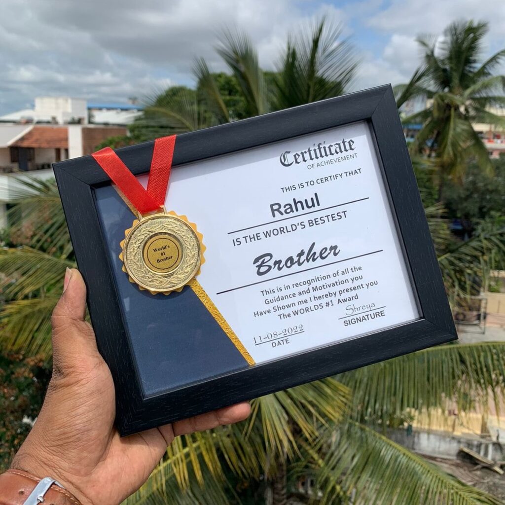 Teachers Day Gift For Teacher - Certificate Frame With Medal For ...