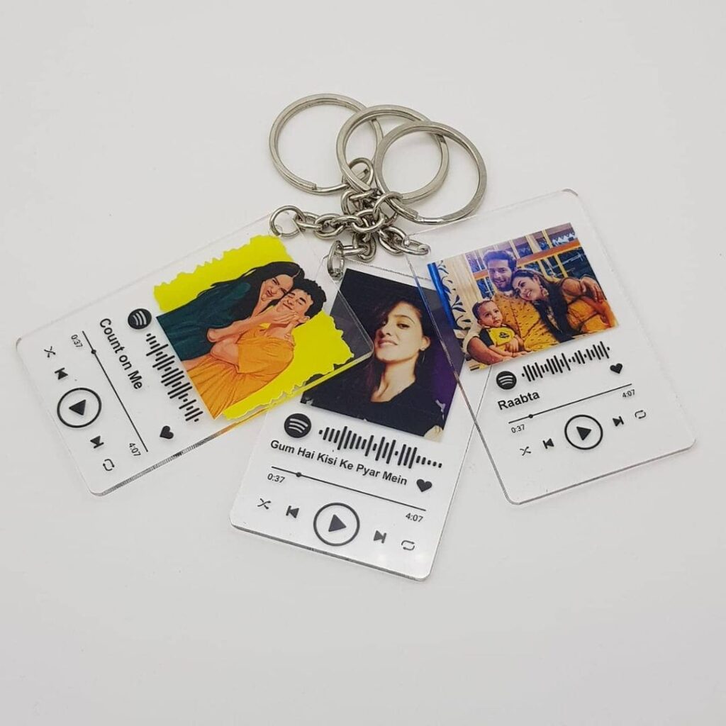 Customized Spotify Song Keychain - Personalize with Photo & Code ...