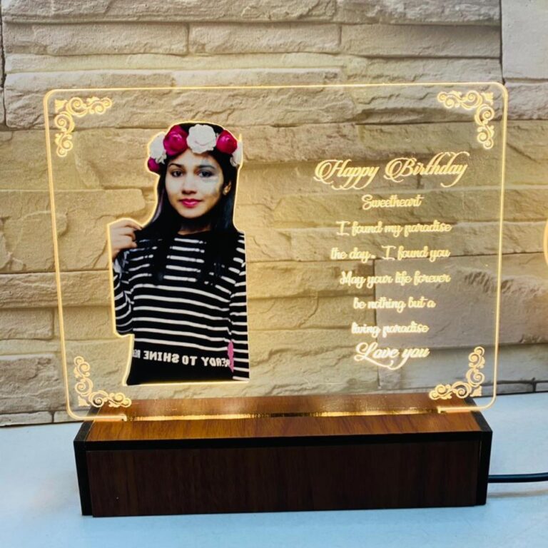 Custom LED Photo Frame with Message - Romantic Valentine’s Day Gift for ...