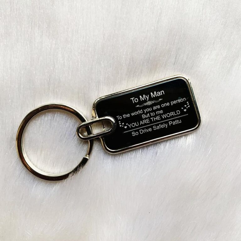 Personalized Laser Engraved Metal Keychain - Customized Keychain - Name ...