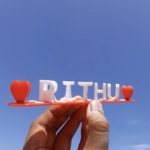 Personalized Flip Name Table Top - Valentine Day Couple Gift - Dual ...