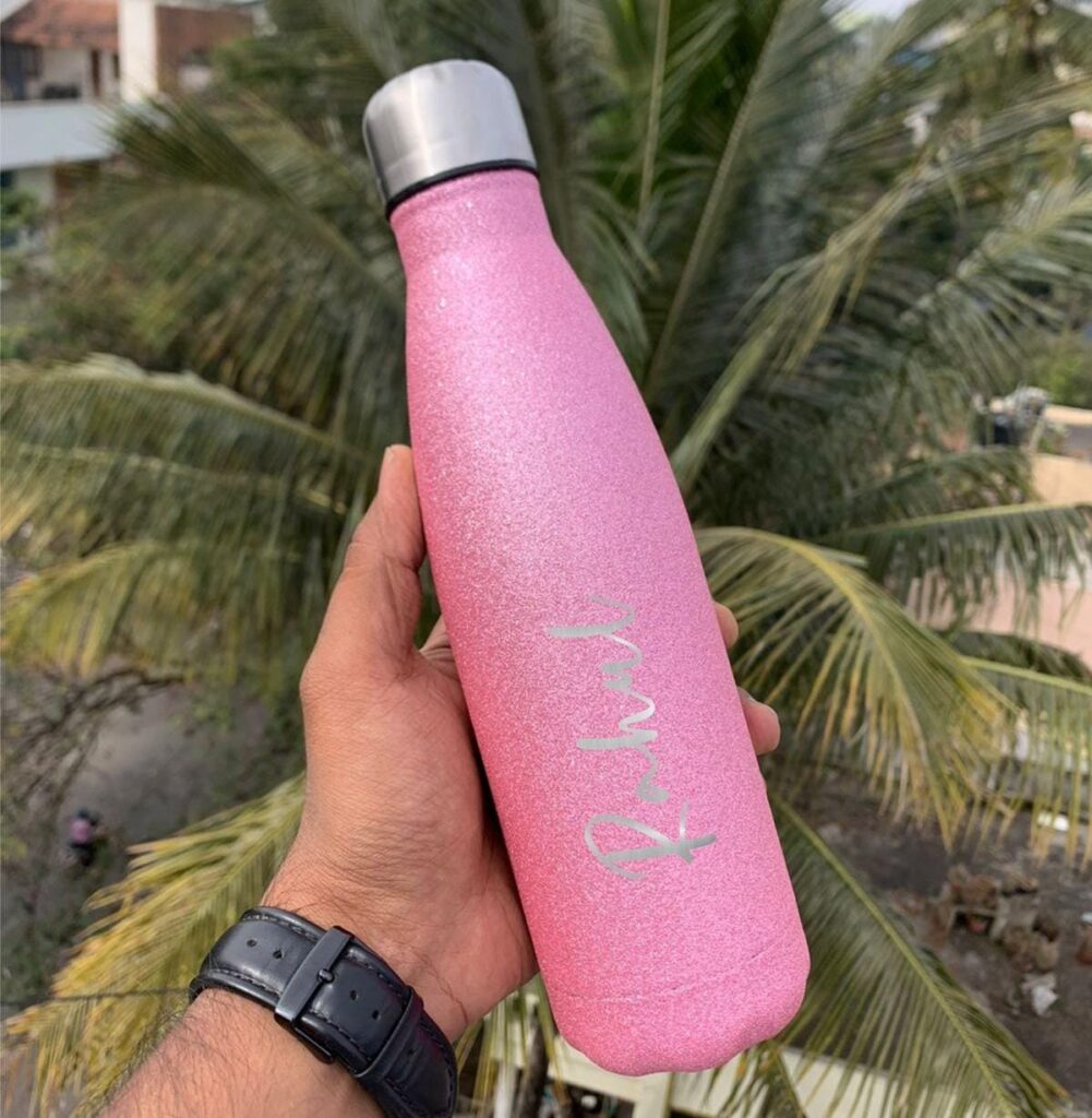Personalized Stainless Steel Bottle - Glitter Bottle - Name Bottle ...