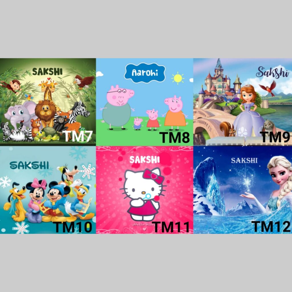 Personalized Kids Table Mat - Kids Study Table Mat - Cartoon Design Mat ...