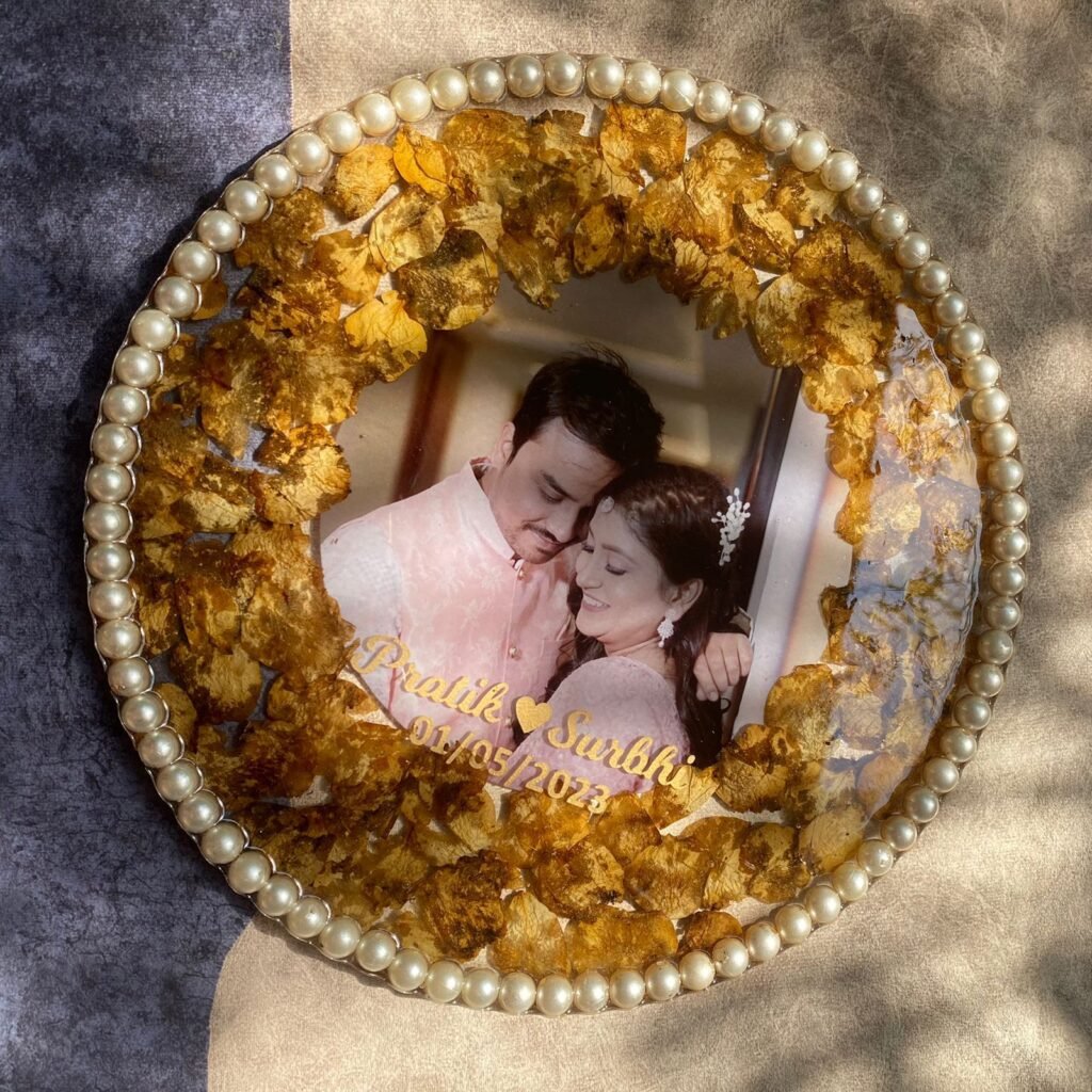 Wedding Varmala Preservation - 12 Inch Resin Frame - Wedding Resin Art - Preserve Wedding Roses ...