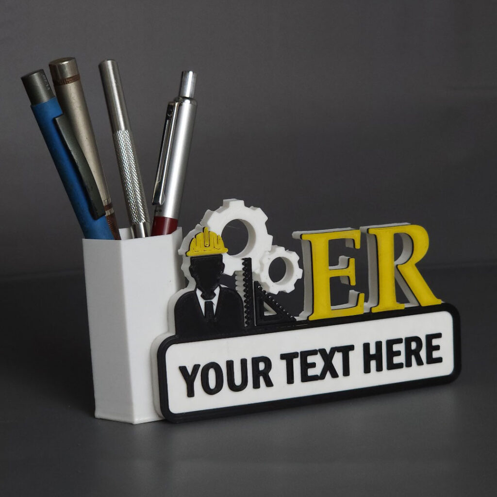 Engineer Pen Stand With Name - Personalized Pen Stand For Engineer ...