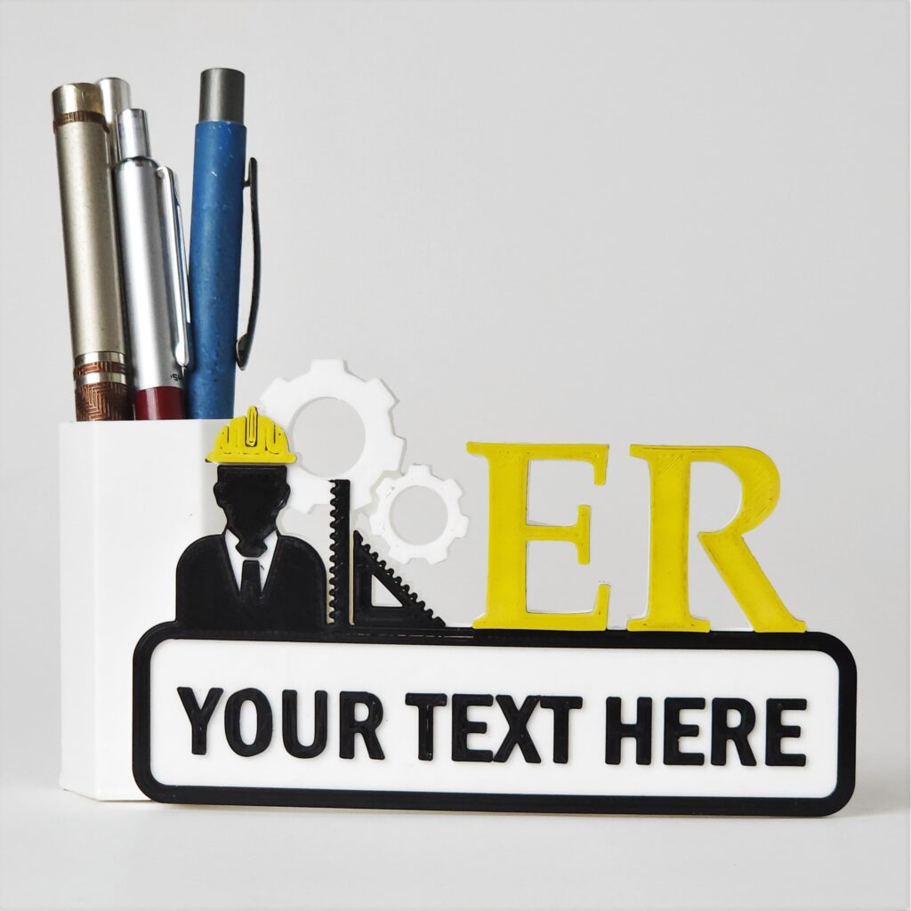 Engineer Pen Stand With Name - Personalized Pen Stand For Engineer ...