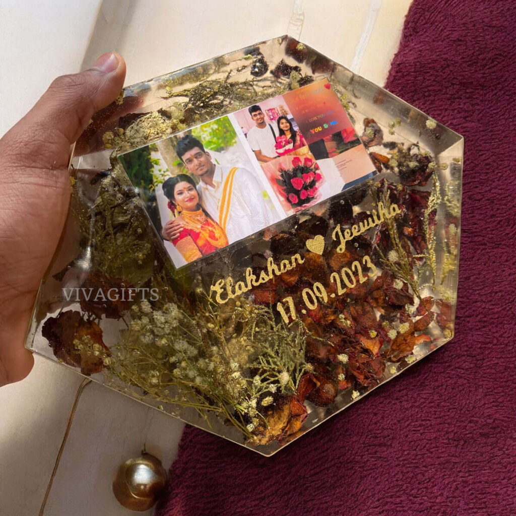 Wedding Varmala Preservation - 12 Inch Resin Frame - Wedding Resin Art ...